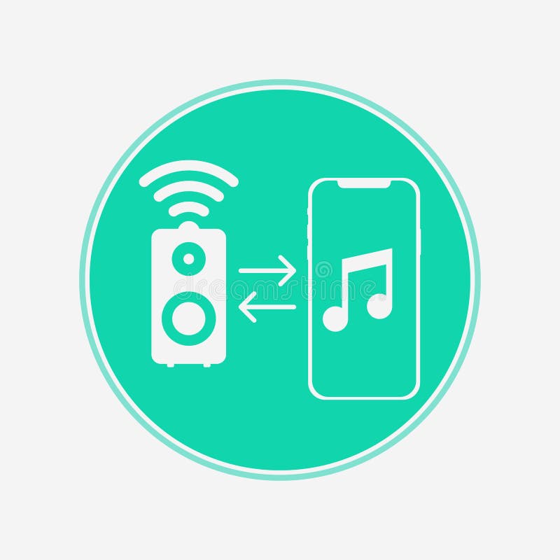 Phone Pairing with Speaker Vector Icon Sign Symbol Stock Vector ...