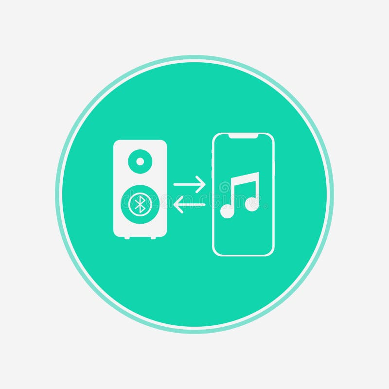 Phone Pairing with Speaker Vector Icon Sign Symbol Stock Vector ...
