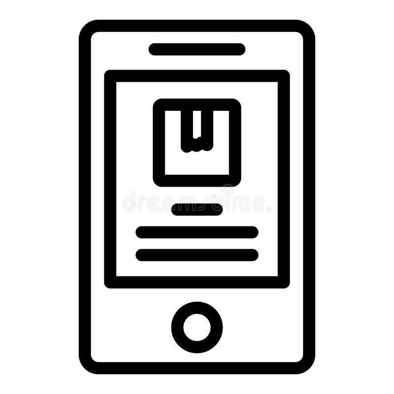 Phone Parcel Order Icon Outline Vector. Claim Fill Stock Vector ...