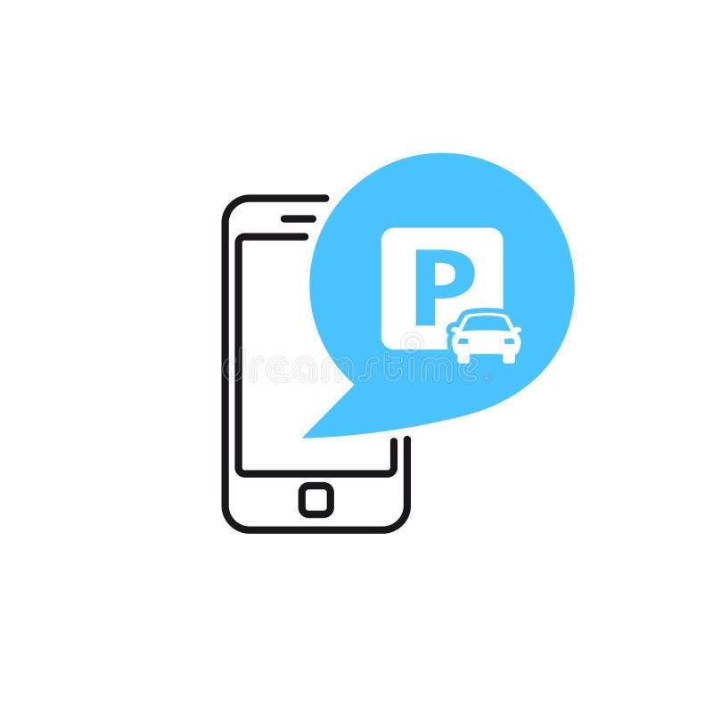 With Phone No Parking Mascot Shaped on Cartoon Stock Vector ...