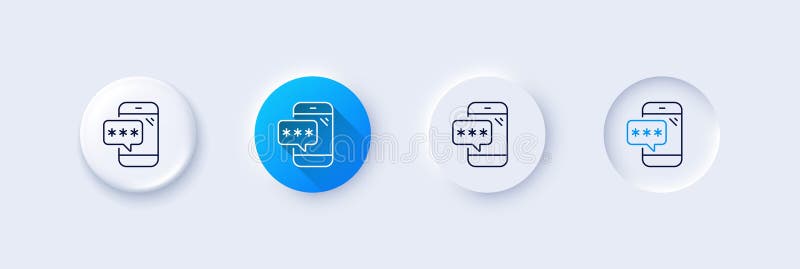 Phone Password Line Icon. Cyber Defence Sign. Line Icons. Vector Stock ... Phone Password Line Icon. Cyber Defence Sign. Line Icons. Vector Stock ...