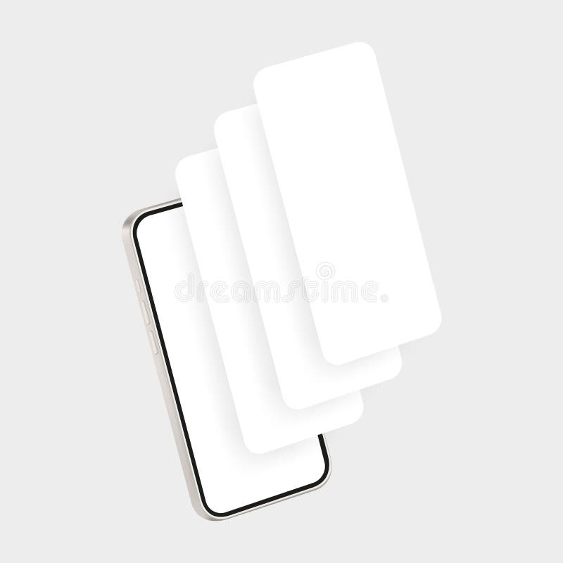 Blank Mobile App Screens. Mockup for Showing Apps Ui Stock Vector ...