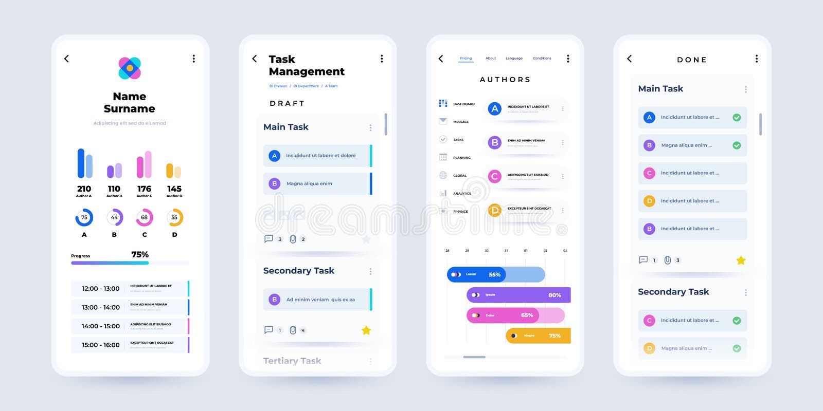 Planner App UI. Task Manager and Project Organizer with Dashboard and ...