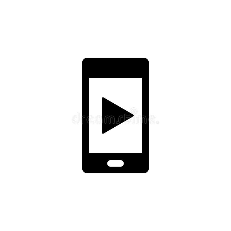 Phone, Play Vector Icon. Simple Element Illustration from UI Concept ...