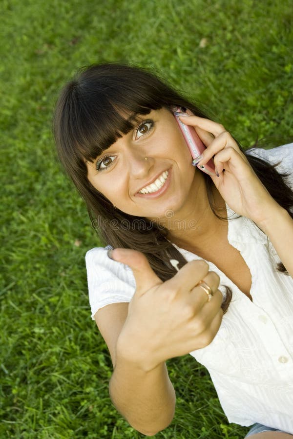Phone Portrait stock photo. Image of mobile, pink, grass - 15322678