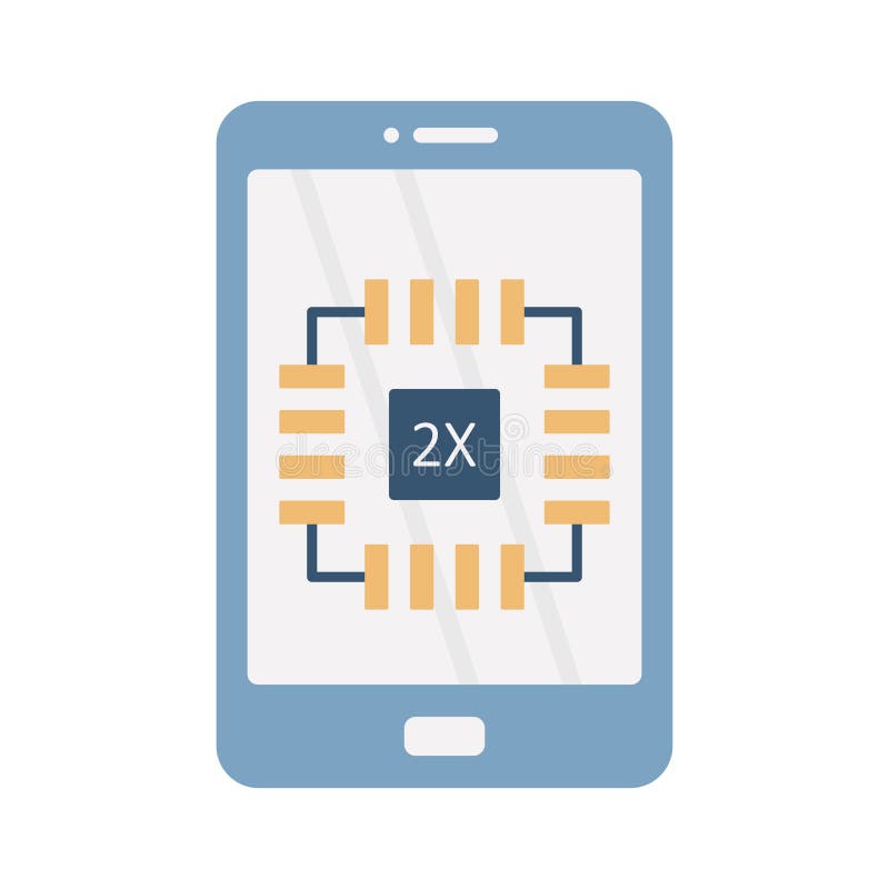 Phone Processor Color Vector Icon Which Can Easily Modify or Edit Stock ...