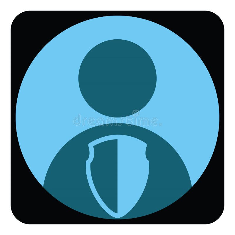 Profile Security Flat Style Design Vector Illustration. Stock ...