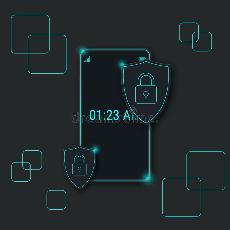 Phone Protection, Information Security, Access Control Vector Concept ...