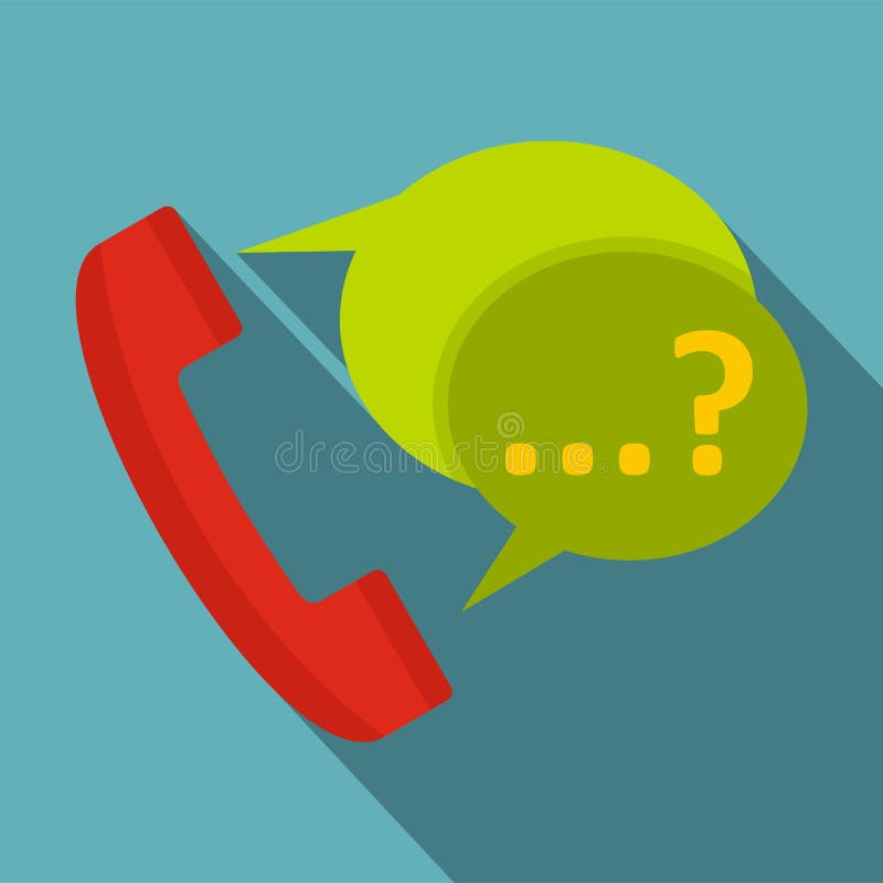 Phone with Question Mark Speech Bubble Icon Stock Illustration ...