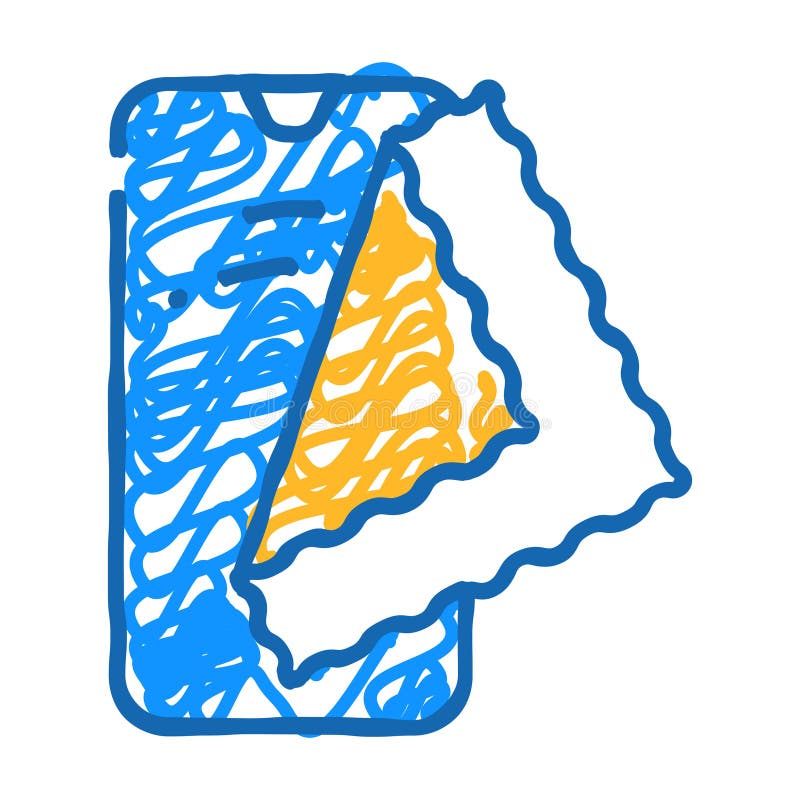 Phone Rag Flat Icon Doodle Illustration Stock Vector - Illustration of ...