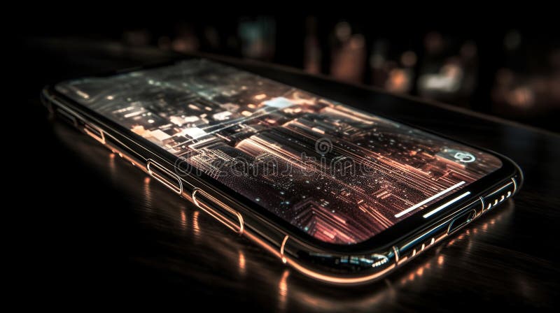 Phone Realistic Isometric Background, Generated Ai Image Stock Photo ...