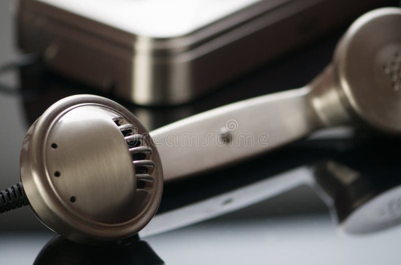 Phone receiver stock photo. Image of silver, communications - 6988532