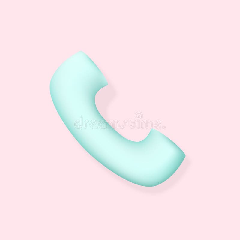 Phone Receiver Icon on Pink Background. Element for Support ...