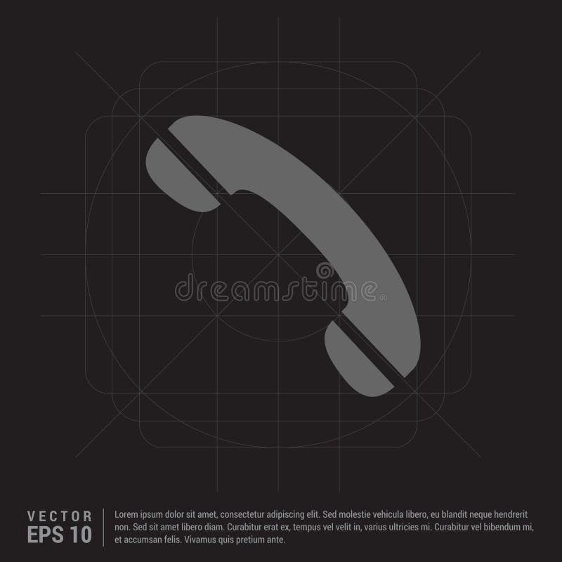 Phone receiver icon stock vector. Illustration of speak - 132404388