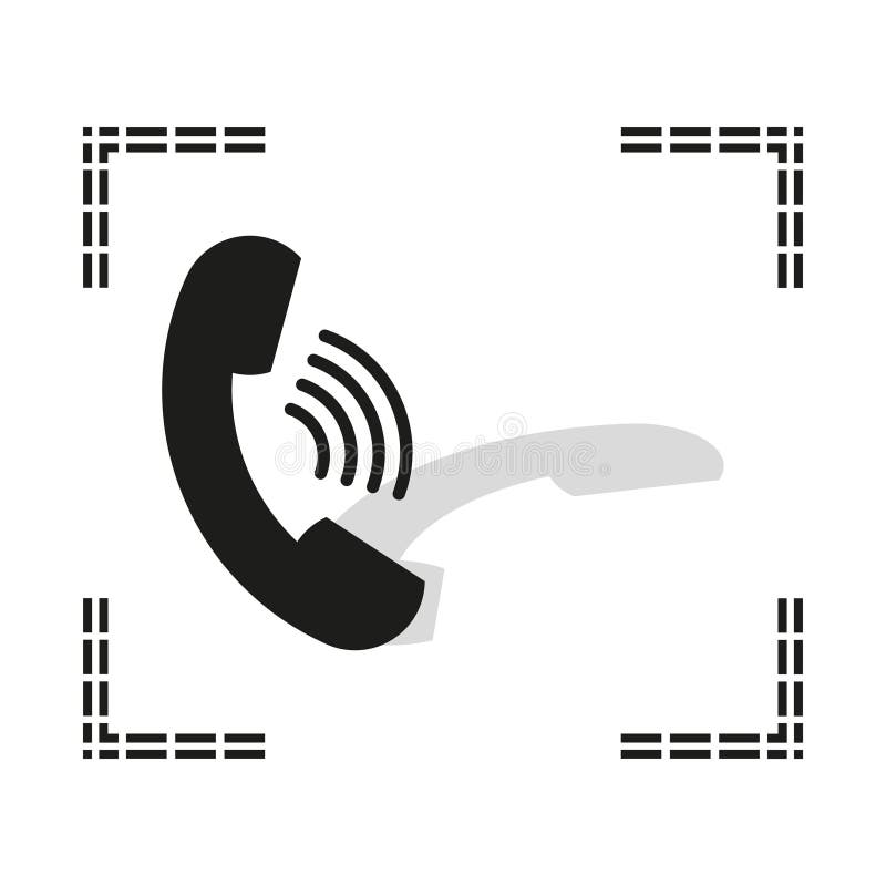Phone Receiver Icon. Wireless Communication Shape. Call Vector Symbol ...