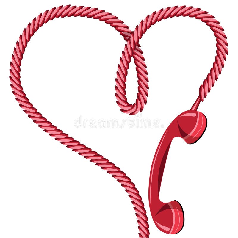 Cord Heart Telephone Stock Illustrations – 63 Cord Heart Telephone ...