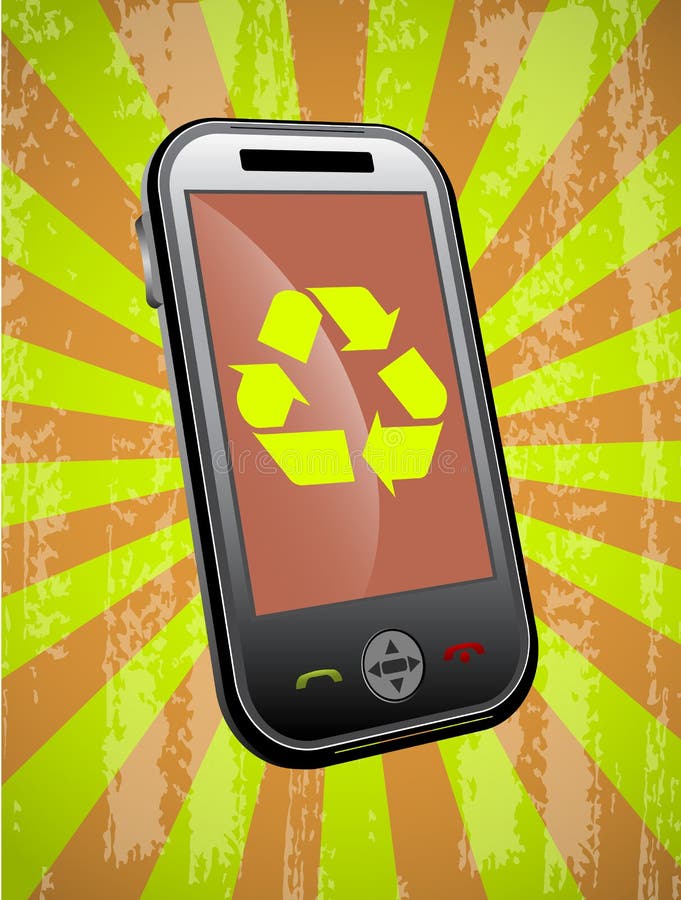 Phone recycling stock vector. Illustration of gradient - 40660726