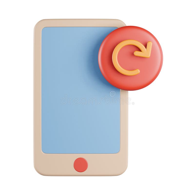 Phone Refresh 3D Icon stock illustration. Illustration of communication ...