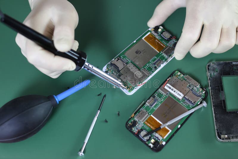 Phone repair chip stock image. Image of assembly, industry - 81299209