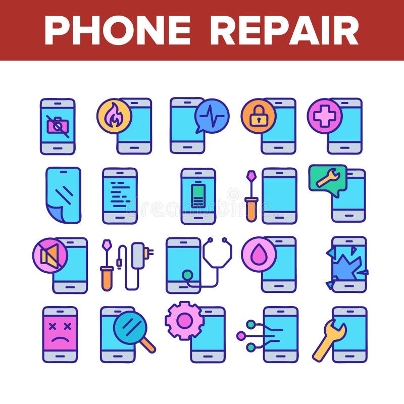 Broken Pictograms Stock Illustrations – 692 Broken Pictograms Stock ...