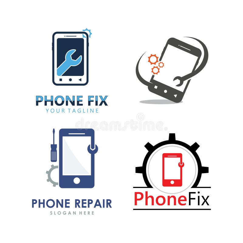 Phone Repair Service Logo Template Stock Vector - Illustration of ...