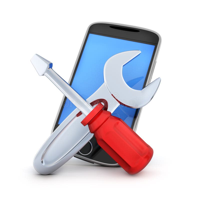 Phone repair symbol stock illustration. Illustration of tool - 72285077