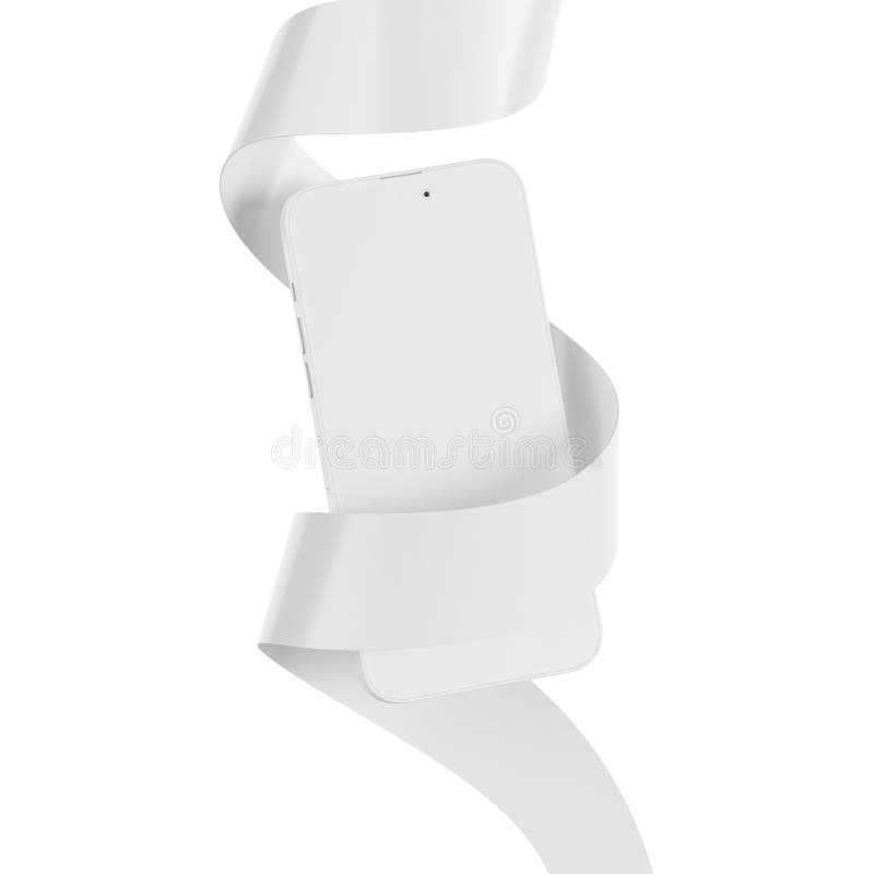 Phone and Ribbon Mockup for Elegant and Celebratory Tech Accessory ...