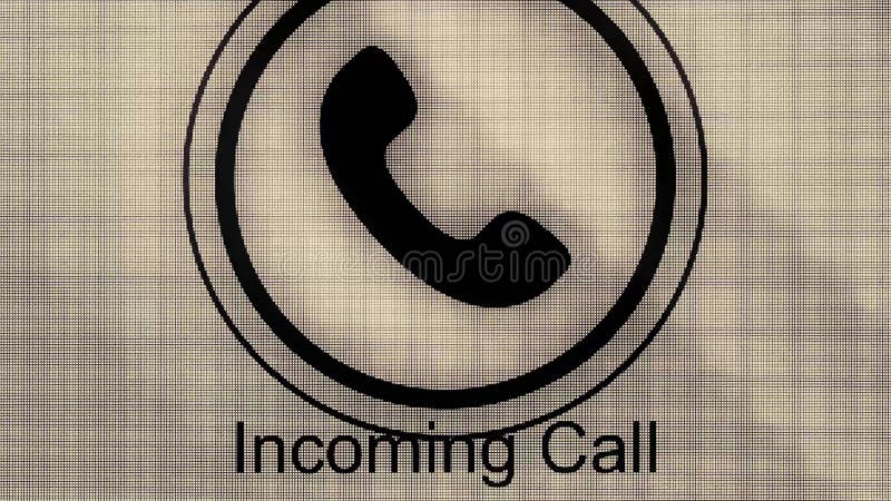 Animation of an Incoming Phone Call from an Unknown Number and ...