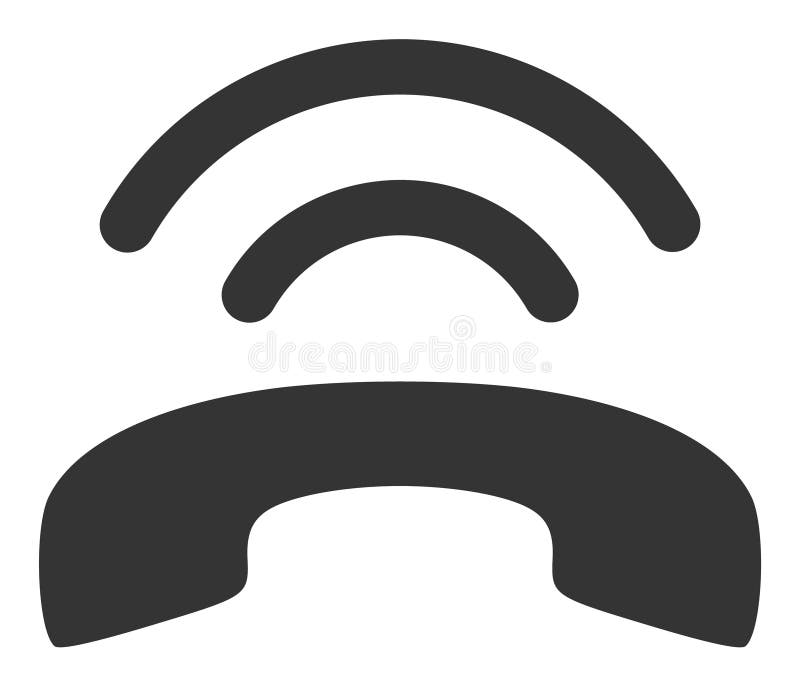 Phone Ring Vector Icon Flat Illustration Stock Vector - Illustration of ...