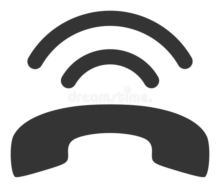 Phone Ring Vector Icon Flat Illustration Stock Vector - Illustration of ...