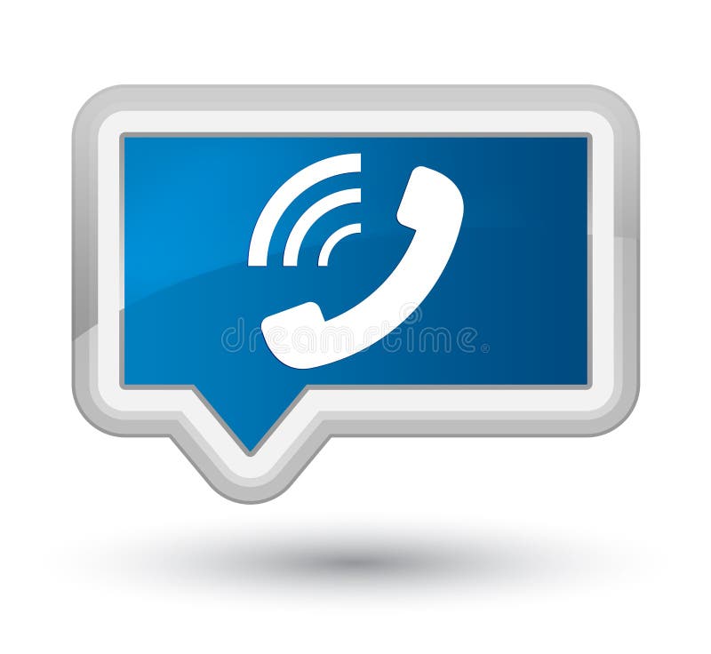 Phone Ringing Icon Prime Blue Banner Button Stock Illustration ...