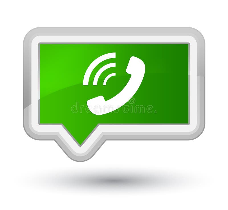 Phone Ringing Icon Prime Green Banner Button Stock Illustration ...