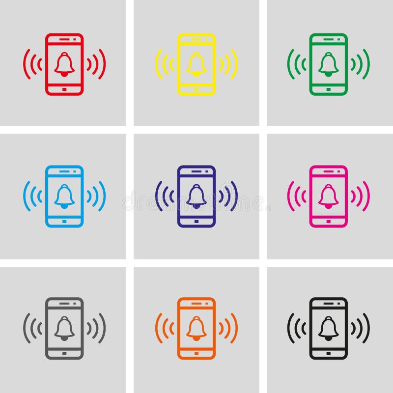 Phone Rings Icon Stock Vector Illustration Flat Design Stock Vector ...