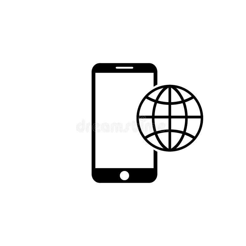 Phone Roaming Icon Set in Flat Style. Roaming Symbol for Your Web Site ...