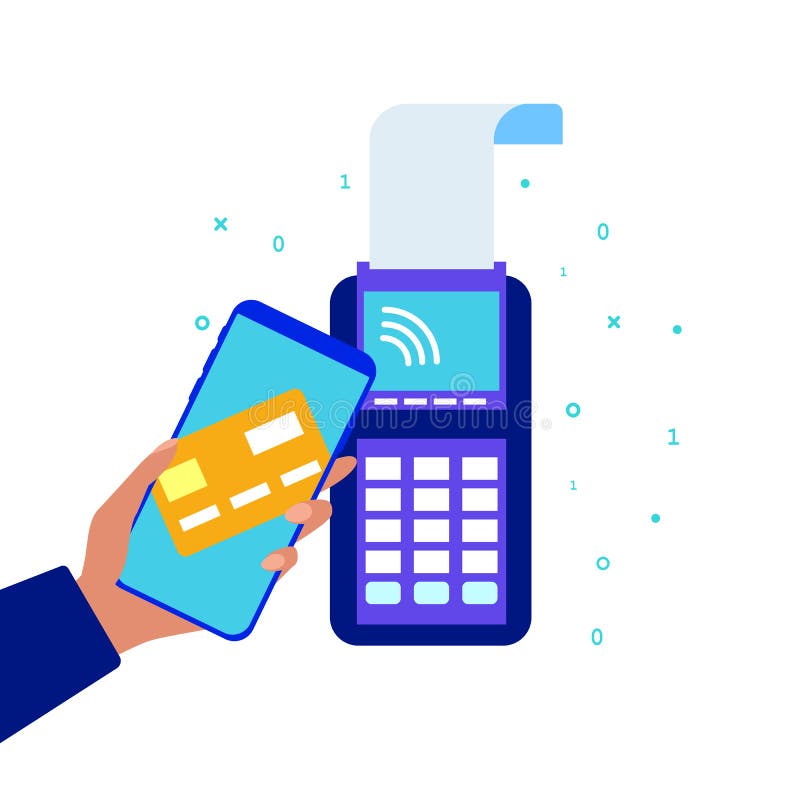 Phone`s Payment System. a Paying through the POS Terminal. a ...