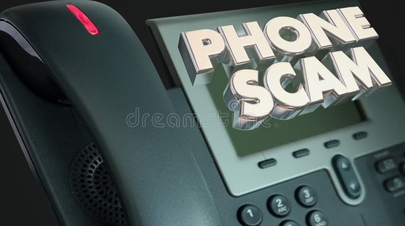 Phone Scam Fraud Call Solicitation Words Stock Illustration ...