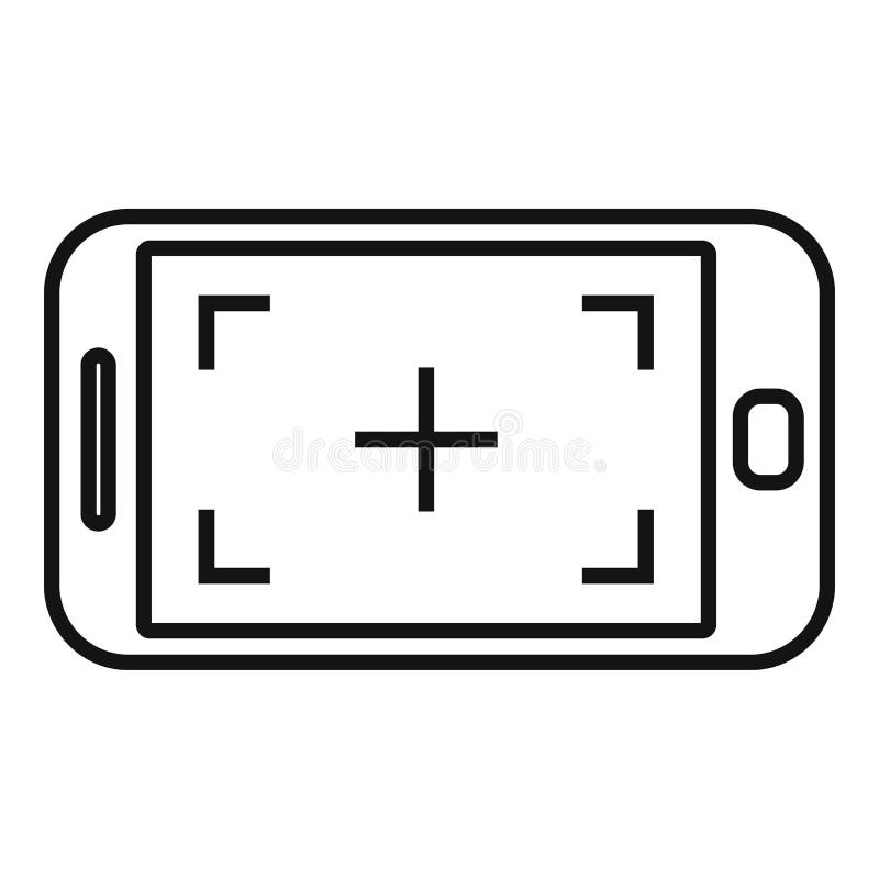 Phone Screen Recording Icon, Outline Style Stock Vector - Illustration ...
