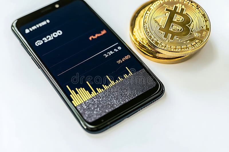 A Phone with a Screen Showing a Graph of a Cryptocurrency Stock Photo - Image of bitcoin ...