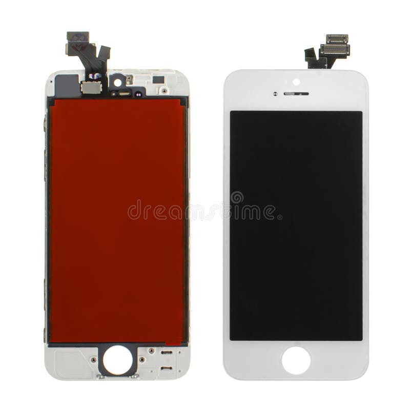 Phone Screen, Spare Part for Phone, on a White Background Stock Photo ...
