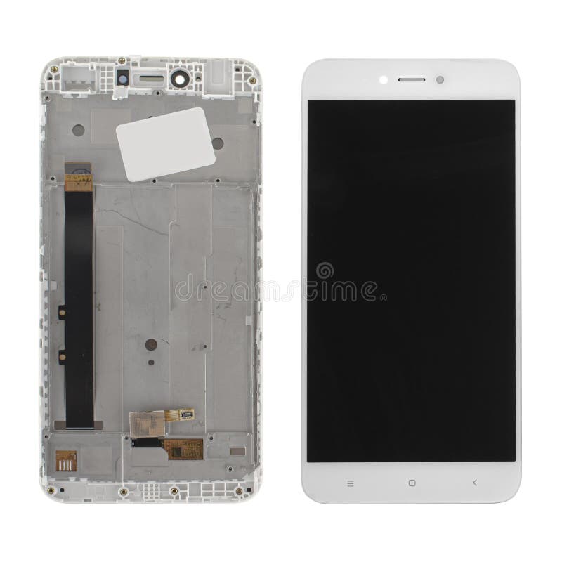 Phone Screen, Spare Part for Phone, on a White Background Stock Photo ...