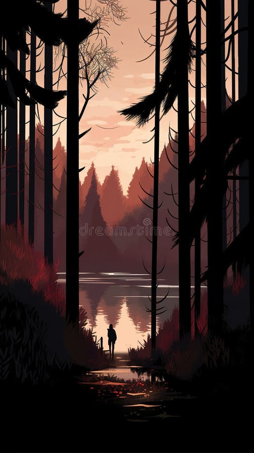 A Phone Screen Wallpaper Artwork of a Beautiful Place on Earth, Ai ...