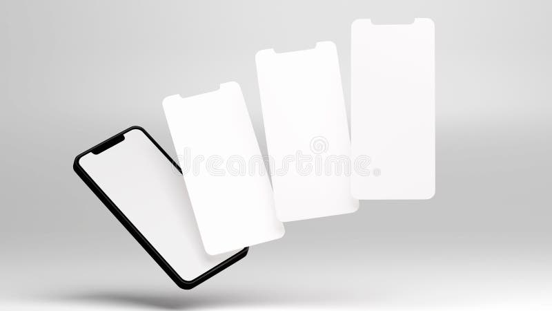 Phone and Screens Ui Ux App Design Mockup Stock Illustration ...