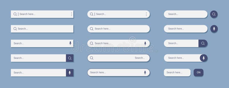Phone Search Bar. Internet Finding Form with Button and Link. Website UI. Cursor in Online ...