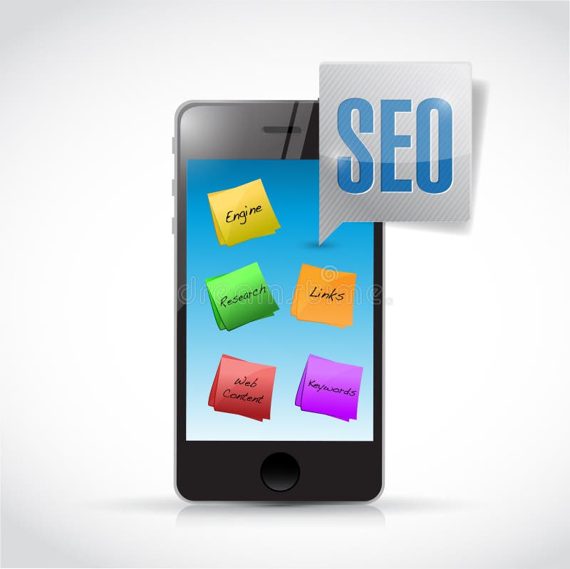 Phone Seo Posts Illustration Design Stock Illustration - Illustration ...