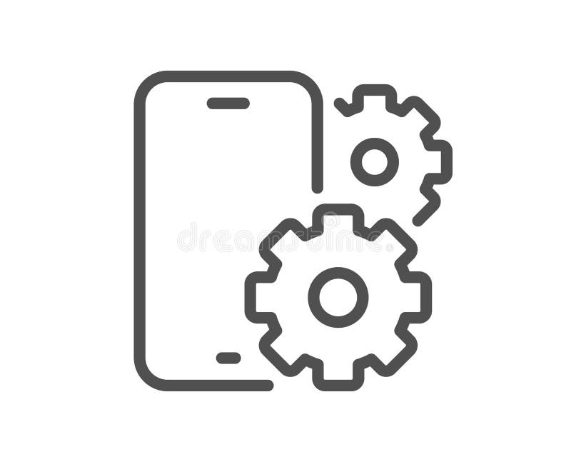 Phone Service Line Icon. Smartphone App Sign. Vector Stock Vector ...