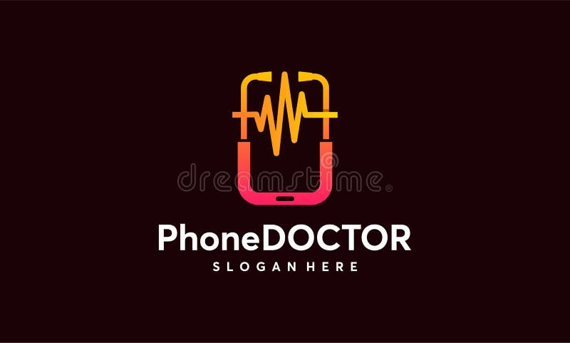 Phone Service Logo Template Designs, Phone Doctor Logo Vector ...