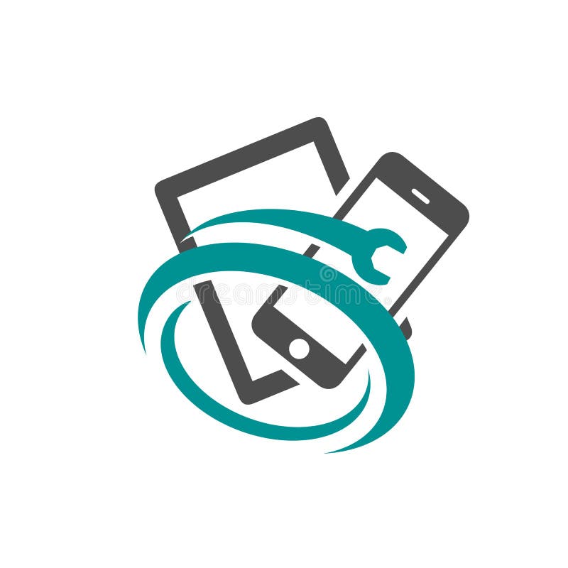 Phone Service Mobile Repair Logo Design Vector Illusrations Stock ...