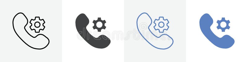 Phone Setting Icon Vector Set Use for Web Stock Illustration ...