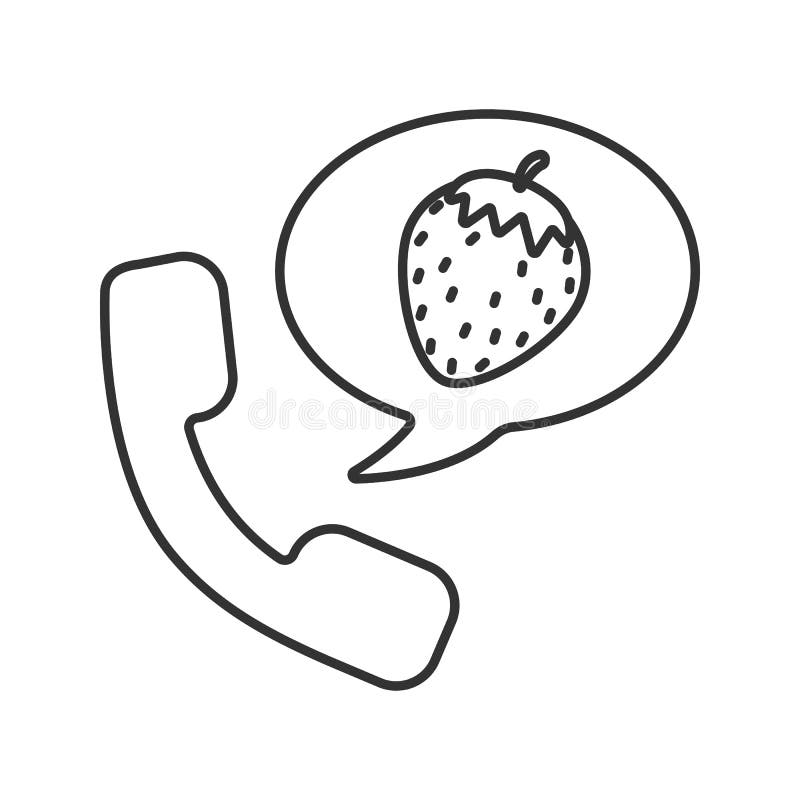 Phone Sex Linear Icon Stock Vector Illustration Of Flat 167554306