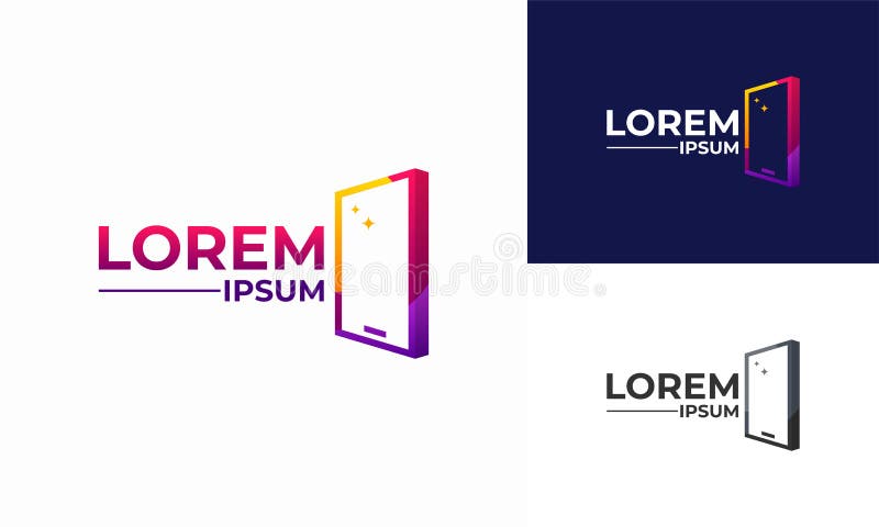 Phone Shop Logo Designs, Modern Phone Logo Designs Vector Icon Stock ...